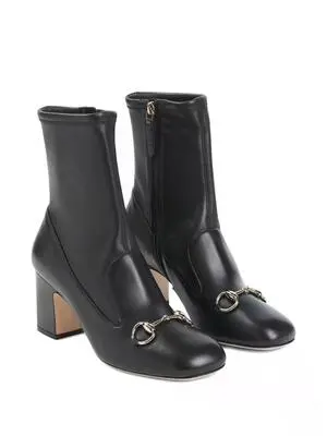 Gucci 75mm Leather Boots With Horsebit Detail