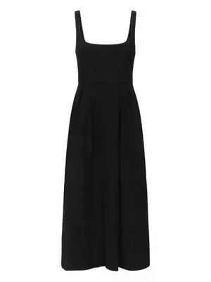Alessandra Rich Square-neck Pleated Dress