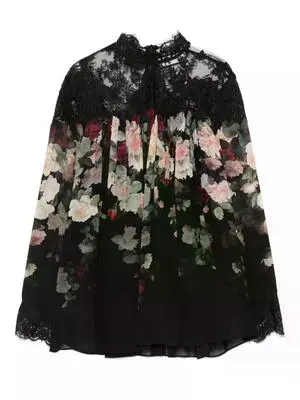 Zimmermann Lace-trimmed Floral Blouse