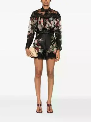 Zimmermann Lace-trimmed Floral Blouse
