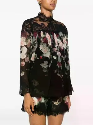 Zimmermann Lace-trimmed Floral Blouse