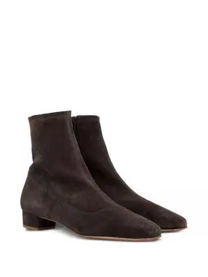By Far Suede Zip Ankle Boots