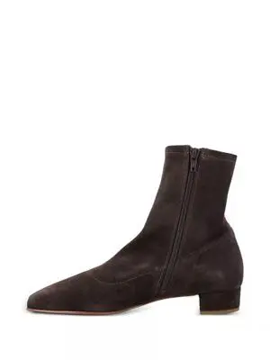By Far Suede Zip Ankle Boots