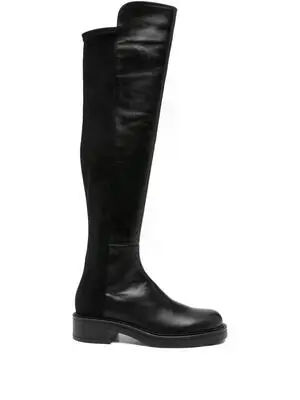 STUART WEITZMAN 40mm Panelled Leather Knee-high Boots - Black