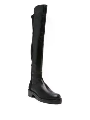 STUART WEITZMAN 40mm Panelled Leather Knee-high Boots - Black