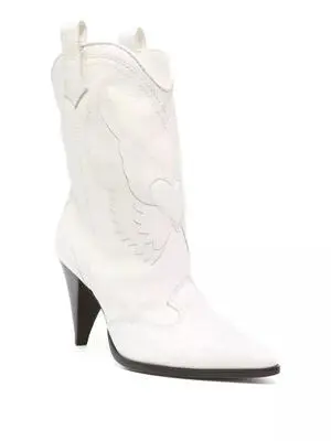 SOPHIA WEBSTER 80mm Wing-patch Leather Boots