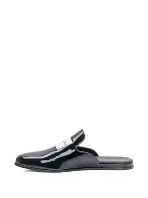 Givenchy Logo-plaque Patent Leather Slippers