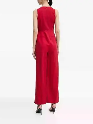 PEDRO DEL HIERRO Wrap-front Jumpsuit With Gold-tone Button Embellishments