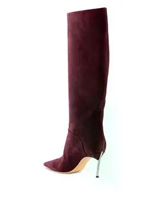 Casadei 80mm Pointed-toe Suede Boots