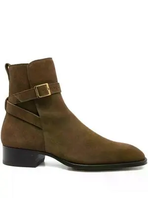 TOM FORD 40mm Buckled-strap Suede Boots