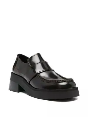 MIISTA Lib Leather Platform Loafers