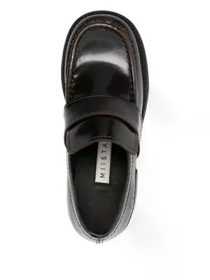MIISTA Lib Leather Platform Loafers
