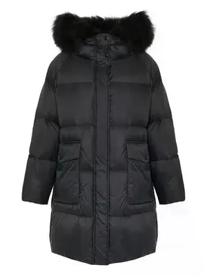 YVES SALOMON Lamb Shearling-trimmed Hooded Down Jacket