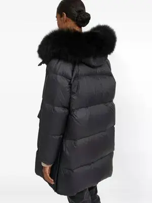 YVES SALOMON Lamb Shearling-trimmed Hooded Down Jacket