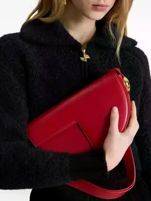 Patou Le Half-moon Leather Shoulder Bag