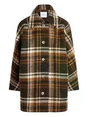 Patou Checked Wool Coat