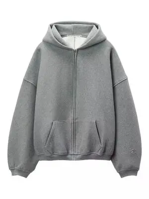 Alexander Wang Puff Logo Zip-up Hoodie - Grey