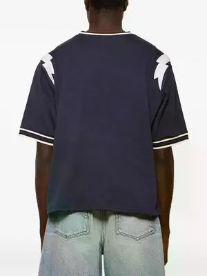 Rhude Logo-detail Baseball T-shirt - Blue