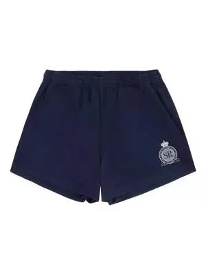 SPORTY & RICH Royal Club Disco Shorts