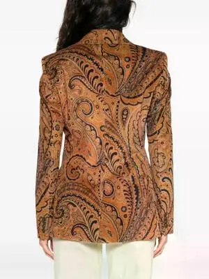 Etro Paisley-print Double-breasted Corduroy Blazer