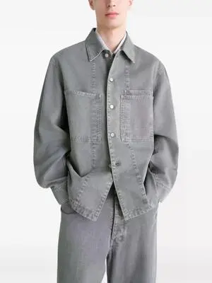LEMAIRE Patch-pocket Denim Overshirt - Grey
