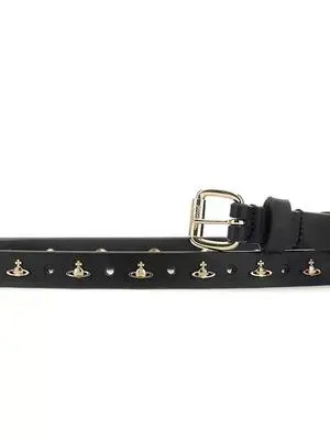 VIVIENNE WESTWOOD Orb-studded Leather Belt
