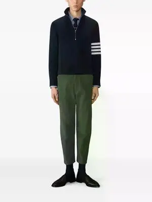 Thom Browne 4-bar Funnel-neck Wool Sweater - Blue