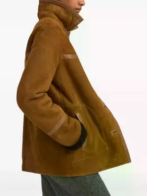 YVES SALOMON Leather-trimmed Coat
