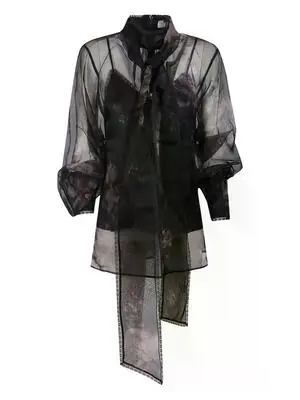 Zimmermann Panelled Tie-neck Top