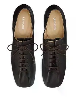 LEMAIRE Souris Leather Lace-up Derby Shoes - Brown