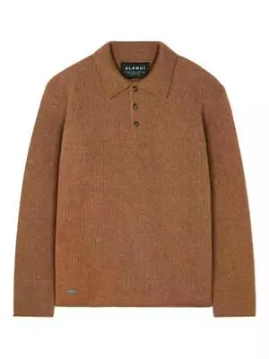 Alanui Cashmere Blend Polo Shirt - Brown