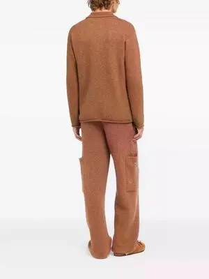 Alanui Cashmere Blend Polo Shirt - Brown