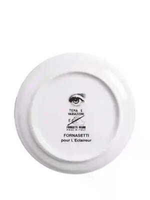 FORNASETTI Eye-patch Porcelain Dish - White
