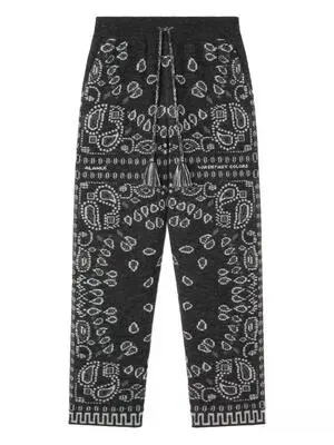 Alanui Bandana-jacquard Trousers - Grey
