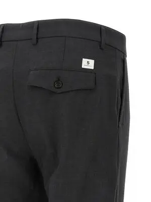 DEPARTMENT 5 Pleated Wool Trousers - Grey
