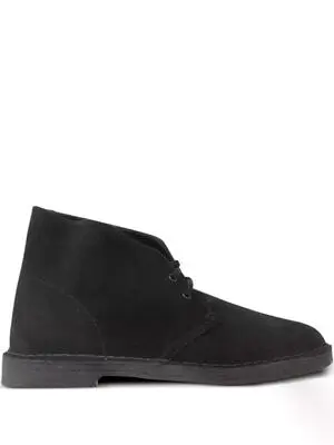 Clarks Suede Desert Boots - Black