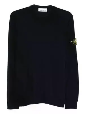 Stone Island Crew-neck Sweater With Logo Patch - V0020