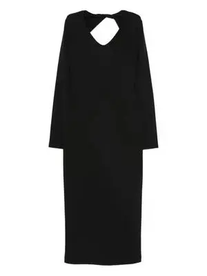 Emporio Armani Knot-back Long-sleeved Dress