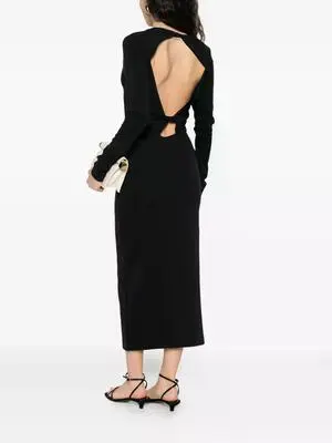 Emporio Armani Knot-back Long-sleeved Dress