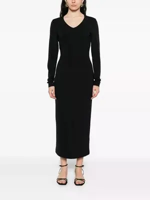 Emporio Armani Knot-back Long-sleeved Dress