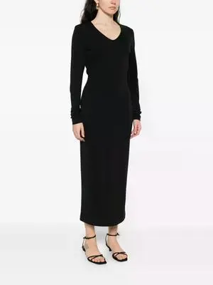 Emporio Armani Knot-back Long-sleeved Dress