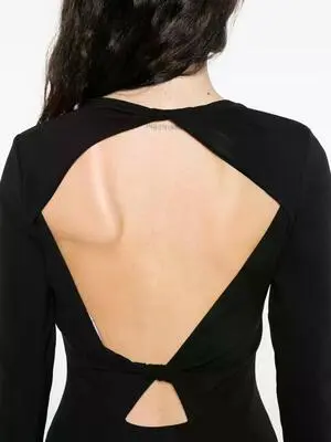 Emporio Armani Knot-back Long-sleeved Dress