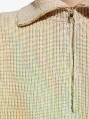 Max Mara Ribbed Zip-neck Sweater