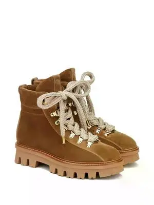 Agl Lace-up Suede Ankle Boots