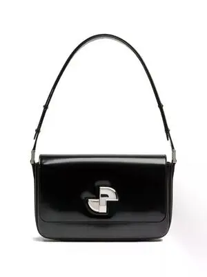 Patou Le Classic Lock Leather Shoulder Bag