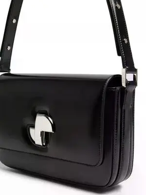 Patou Le Classic Lock Leather Shoulder Bag