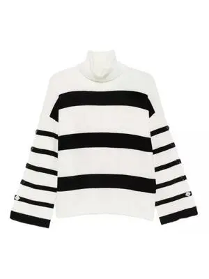 Liu Jo Striped Turtleneck Sweater