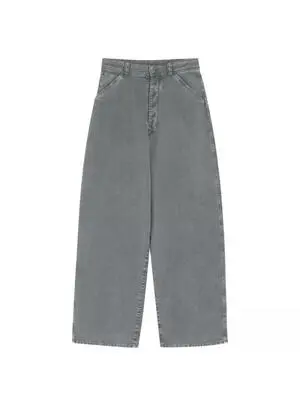 LEMAIRE Snow-wash Tapered Trousers - Grey