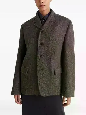 LEMAIRE Herringbone-pattern Single-breasted Blazer