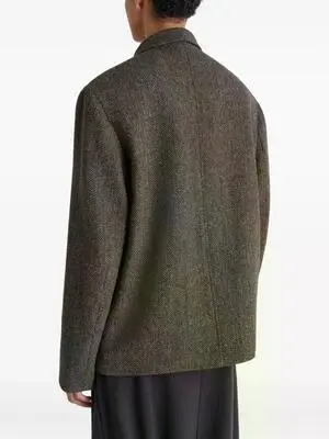 LEMAIRE Herringbone-pattern Single-breasted Blazer